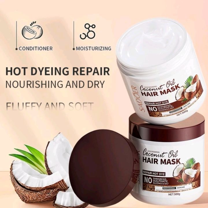 Coconut Hair Mask Shampoo Anti-Dandruff Refreshing Control Oil Fluffy Repair Frizz Hair Shampoo ...