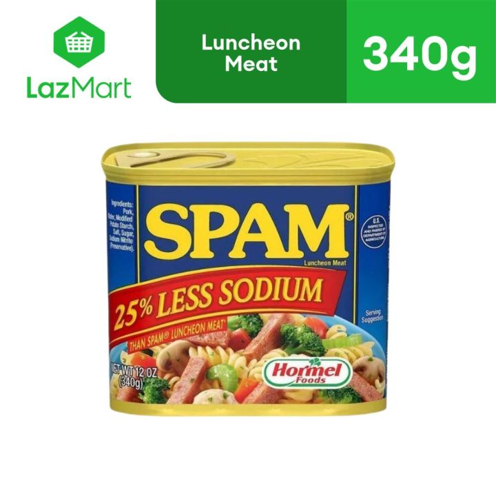 Spam 25% Less Sodium 340G | Lazada PH