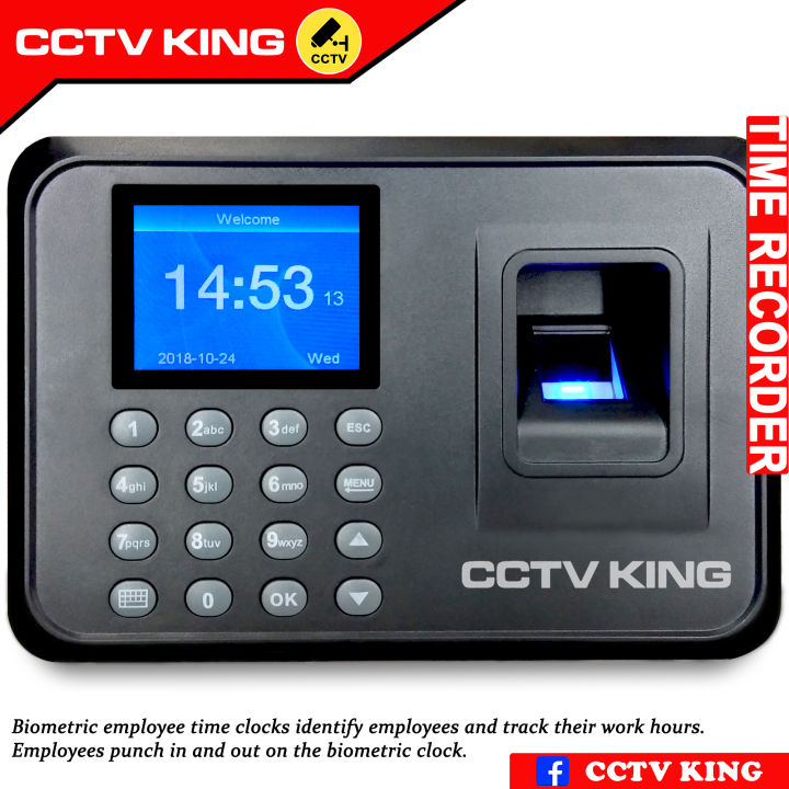 Compact Electronic Biometrics Time Recorder Machine Biometric ...
