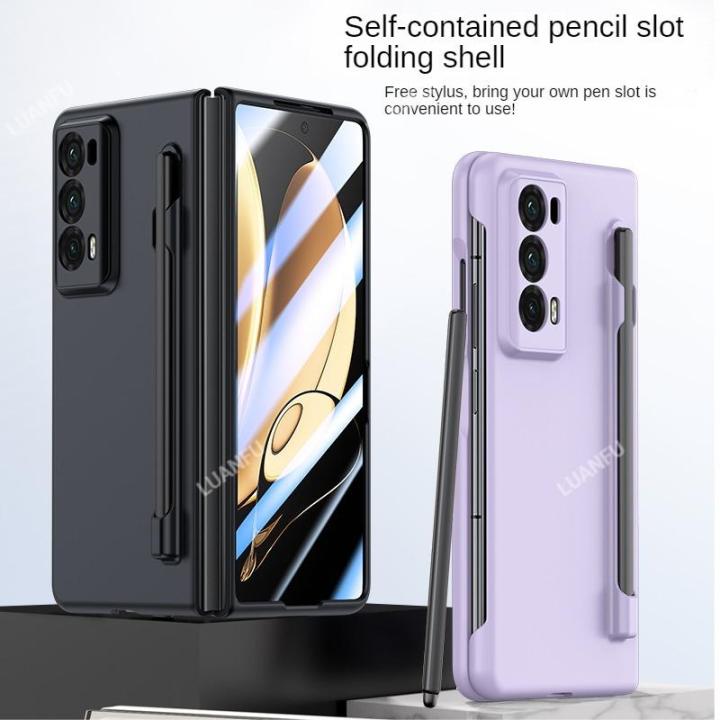 เคสสำหรับ Honor Magic V2พร้อมช่องเสียบปากกาและ S Pen เคสป้องกันการ ...