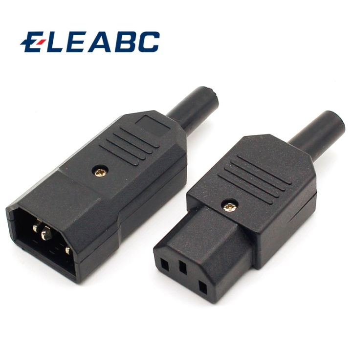 【new Arrival】 5 Pair Diy 10a 250v Black Iec C13 C14 Female Male Plug Rewirable Power Connector 3