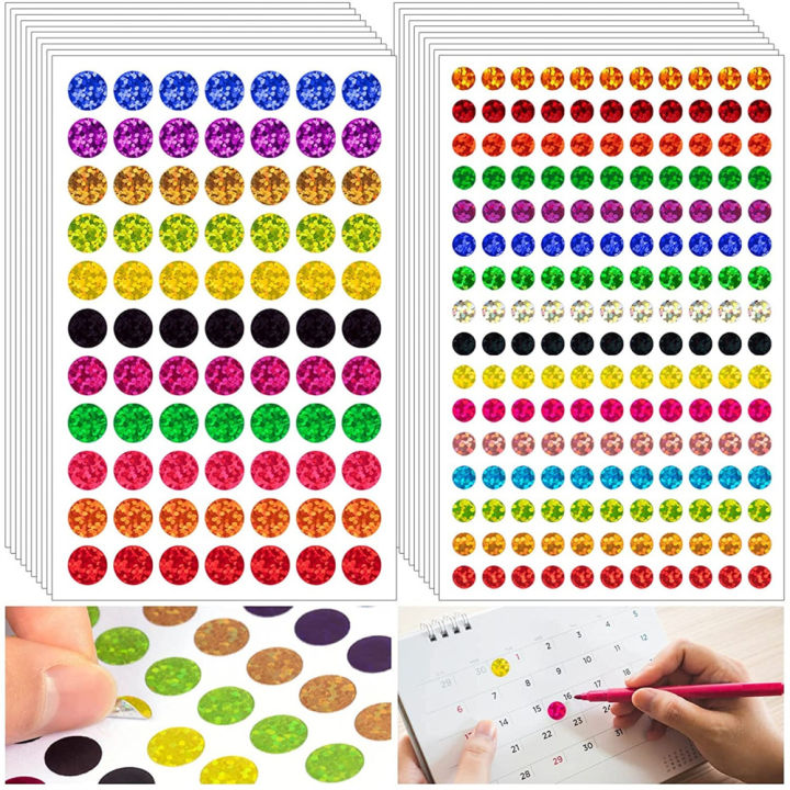 Assorted colors Glitter stickers Eye-catching High-quality Removable ...