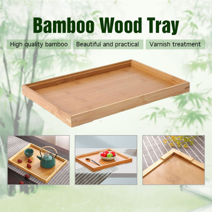 Multi-sizes Japanese-style Wooden Tray Serving Trays for Tea Breakfast ...
