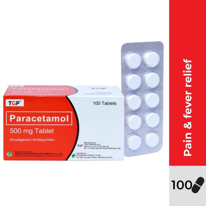 Paracetamol 500mg 1 BOX (100 tablets) for pain fever relief | Lazada PH