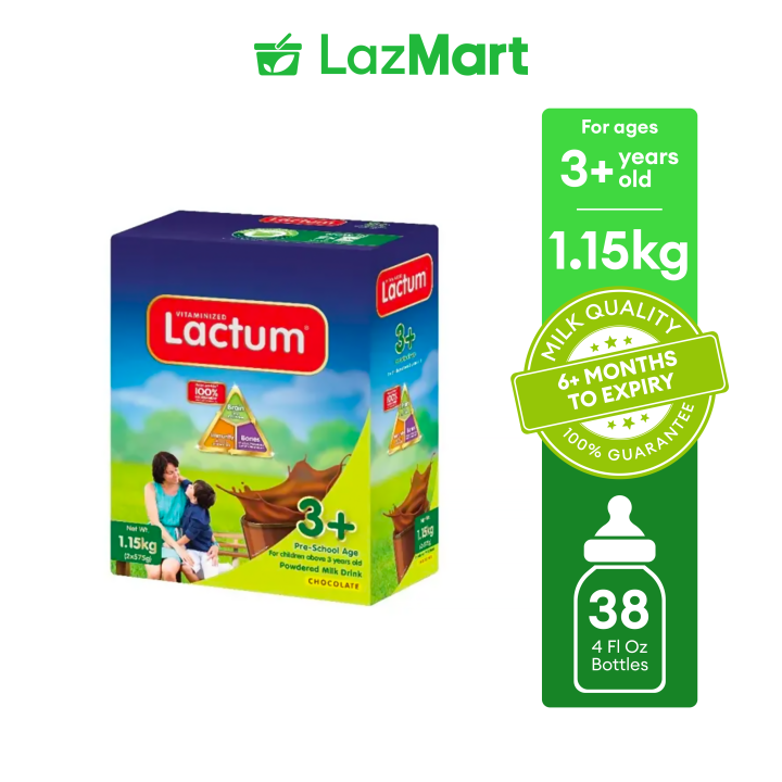 Lactum 3+ Chocolate 1.15kg Powdered Milk Drink for Children Above 3 ...