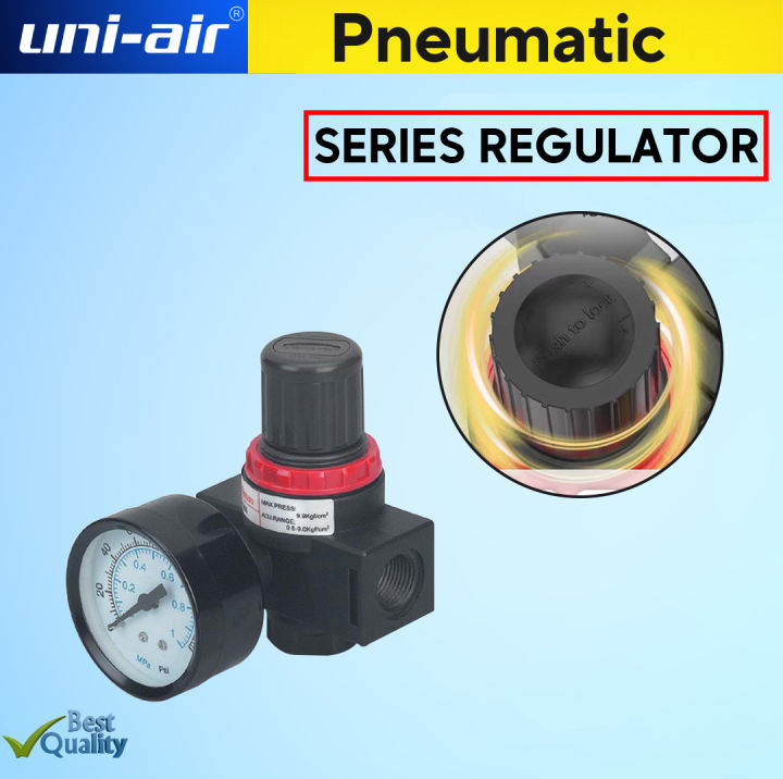 Uni-Air Pneumatic Air Control Pressure Gauge Compressor Relief ...