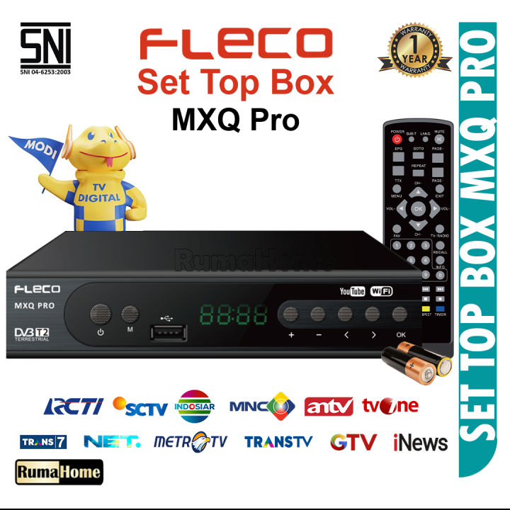 Set Top Box TV Digital SNI STB Fleco MXQ PRO Full HD 1080p STB TV Box ...