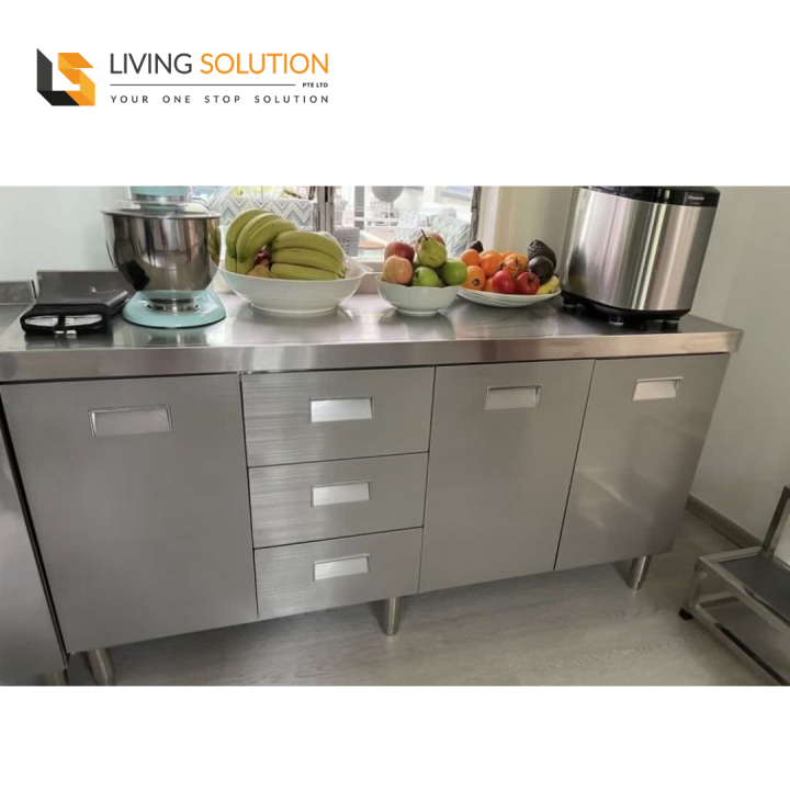 SUS 201 with SUS 304 Table Top Stainless Steel Kitchen Cabinet with ...