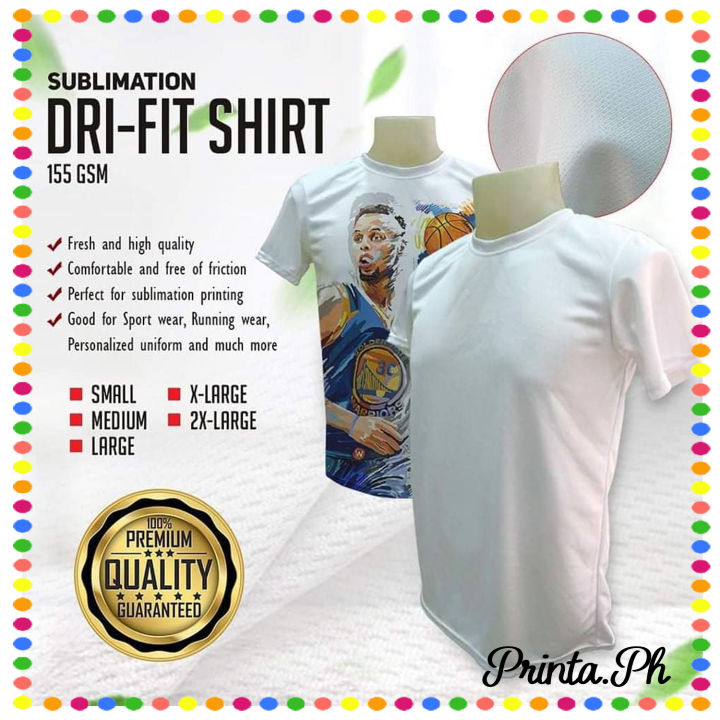 Sublimation White Drifit tshirt-printa.ph | Lazada PH
