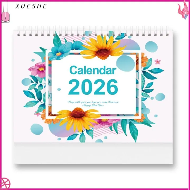 XUESHE Decorative Desk Calendar Stable Support Triangular Support ...