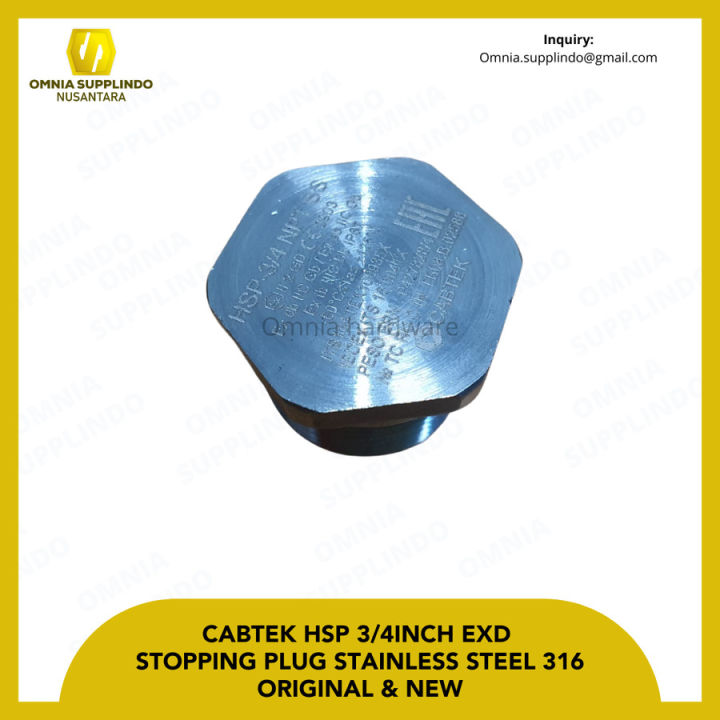 CABTEK Stopping Plug HSP 3/4 Inch EXD Stainless Steel 316 | Lazada Indonesia