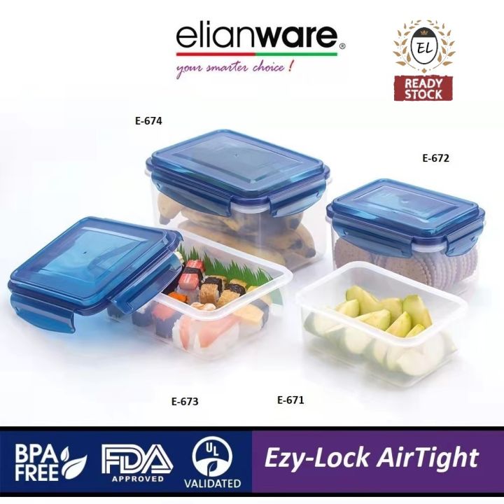Elianware Ezy-Lock Compartments Food Containers Storage 🔥Ready Stock🔥 ...