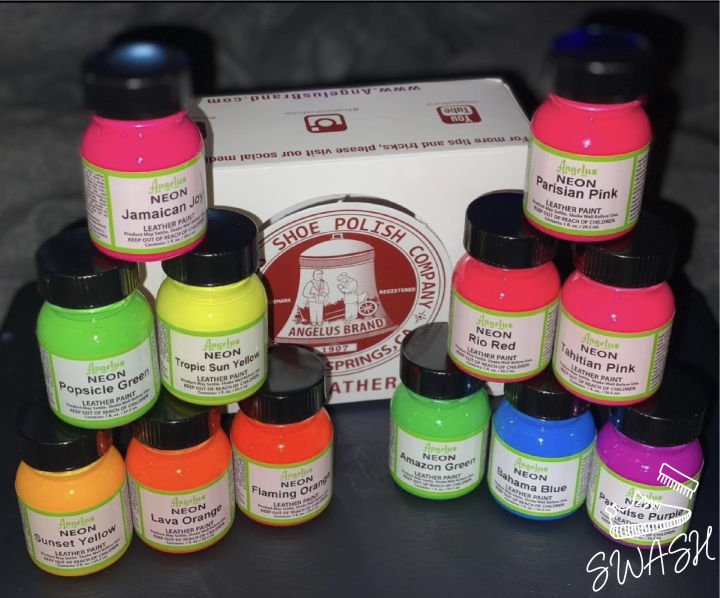 Angelus Acrylic Leather Paint SWASH Re-packaging - Neon Colours | Lazada