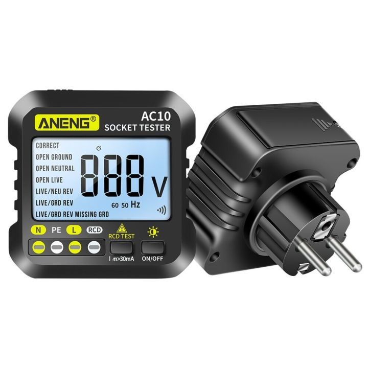 ANENG AC10 Socket Tester Plug Tester Zero Line Plug Polarity Phase ...