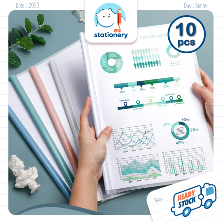 🇲🇾 Ready Stock Slide Binder File A4 PVC Slide Binding Report Cover File ...