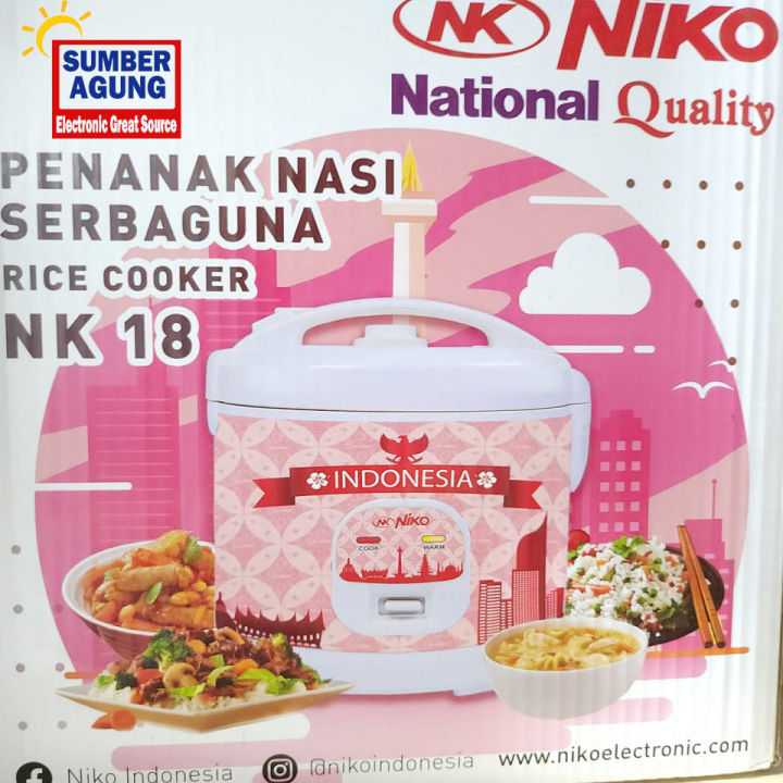 Niko NK18 Rice Cooker Penanak Nasi Serbaguna Indonesia Besar 1.8L BTQ ...
