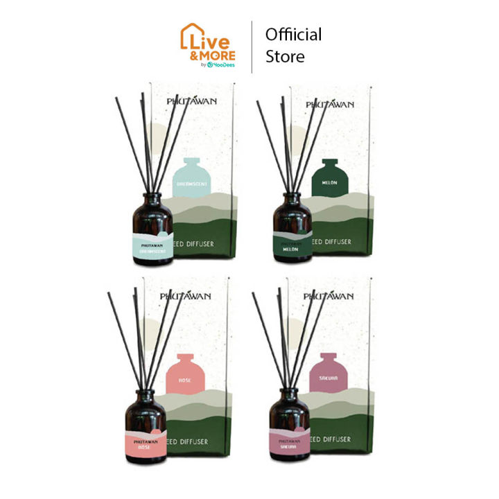 Phutawan ภูตะวัน ก้านไม้หอม น้ำหอมปรับอากาศ Reed diffuser 100 ml ...