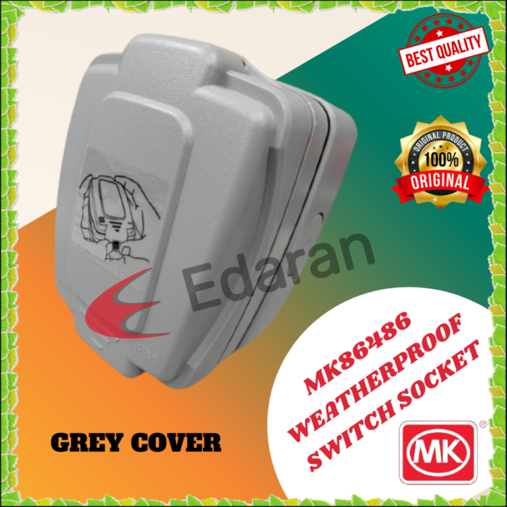 MK 86486 MASTERSEAL COMPACT 13A IP66 WEATHERPROOF SWITCH SOCKET (GREY ...
