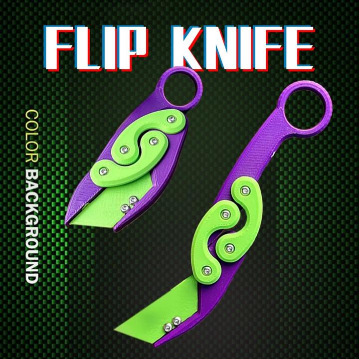 pop it Flip knife folding claw knife folding knife Karambit anxiety toy ...