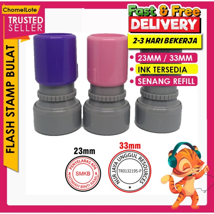 Rubber Stamp Cop Round Stamp For Company Easy Carry For Bank Selfink ...