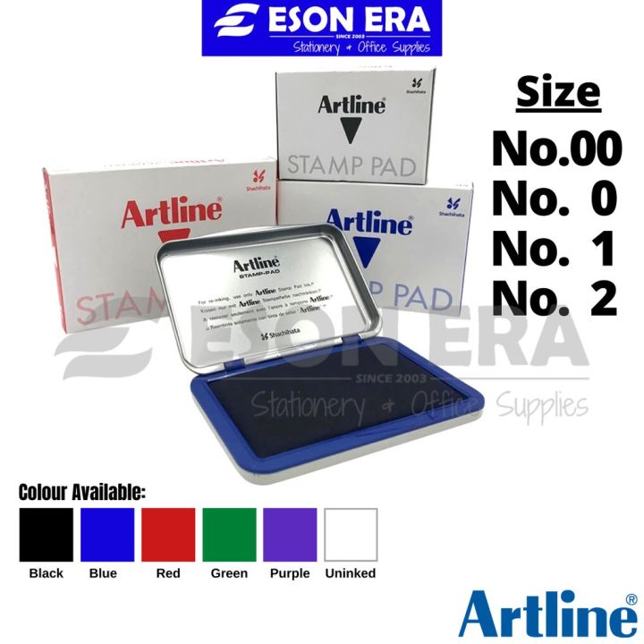 Artline Stamp Pad No.00 / No.0 / No.1 / No.2 Rubber Stamp Chop | Lazada