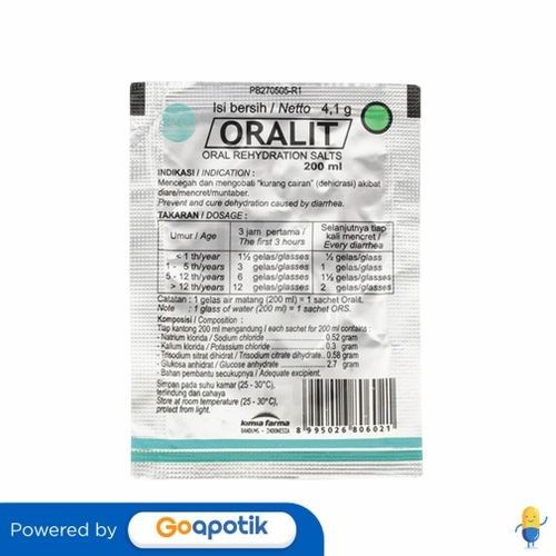 Oralit Kimia Farma 200 Mg Sachet | Lazada Indonesia