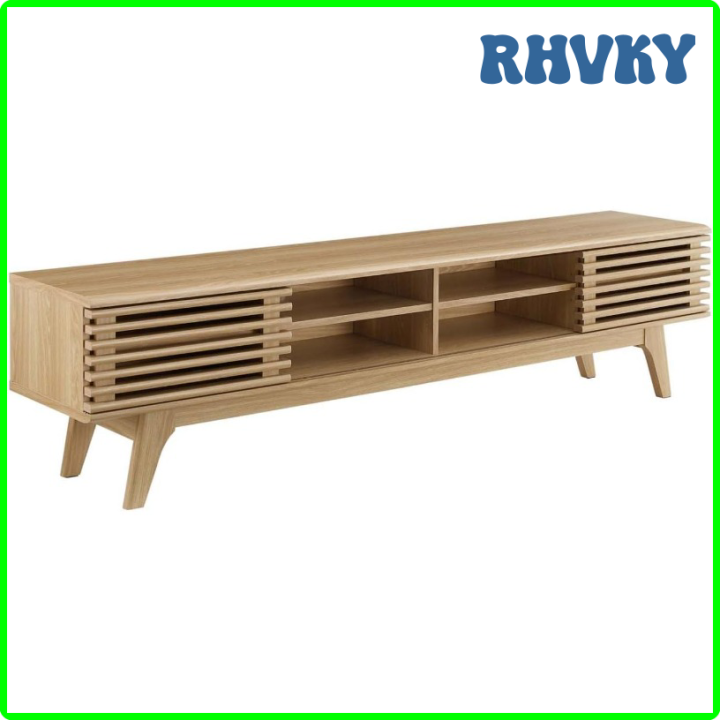 RHVKY Render 70" Mid-Century Modern Low Profile Media Console TV Stand ...