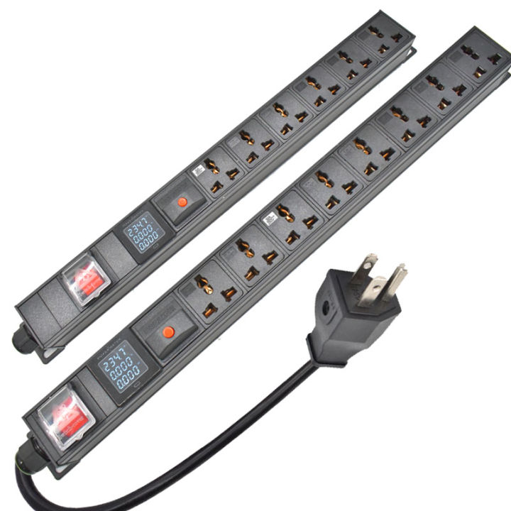PDU Power Strip Power Distribution Unit 16A 3500W 2-20 Ways universal Socket US PLUG 2M Extended ...