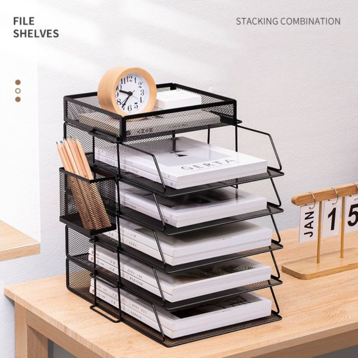 CREATIVE PAVILION Stackable File Shelves Super Capacity Detachable ...