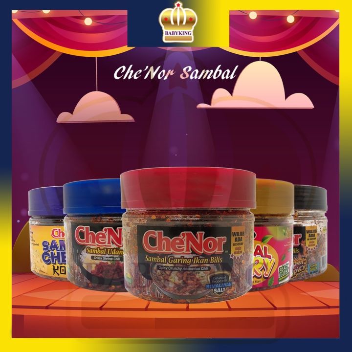 Original Sambal Garing Che Nor Cheese Super Spicy Tempe Penyet Ikan ...