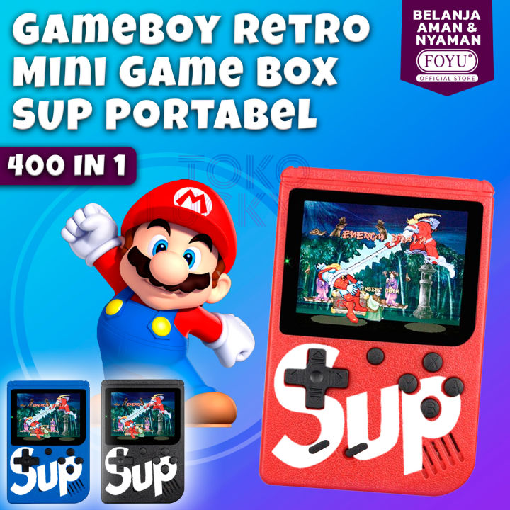 Game Boy Mini SUP LCD 3inch 400 Gamebot Box Permainan Retro Portable ...