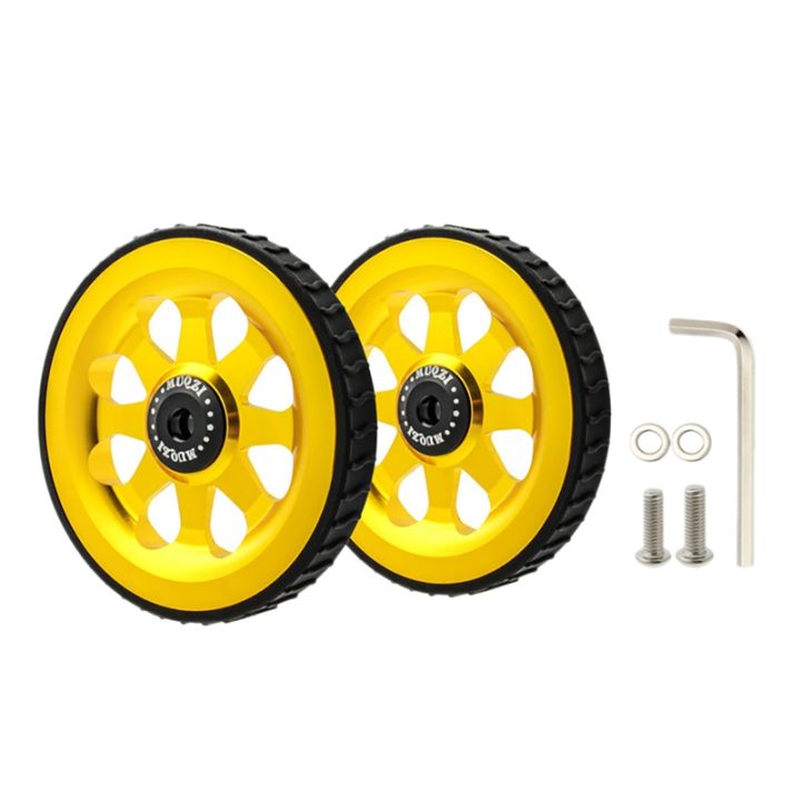 MUQZI Folding Bike Easy Wheel Ceramics Bearing Easy Wheel for Brompton ...