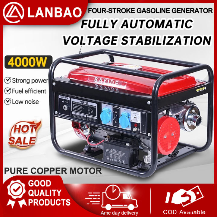 Gasoline Generator 4KW/60Hz Portable Silent Power Gasoline Generator 4 ...