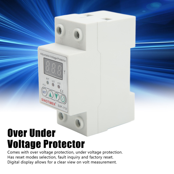 Over Under Voltage Protector Volt Protective Device Adjustable Auto ...