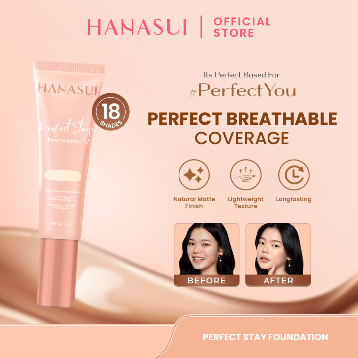 Hanasui Perfect Stay Foundation | Lazada Indonesia