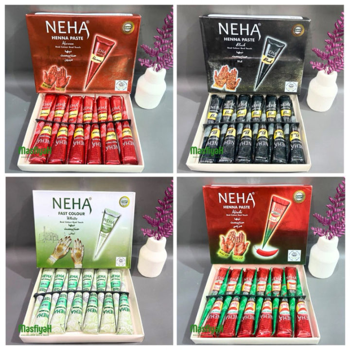 (1LUSIN) NEHA CONE NEHA KERUCUT HENA NEHA CONE HENA WEDDING ART PEWARNA ...