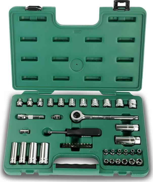 SATA 09527 44pcs 1/4'' & 3/8'' Dr. Socket & Bit Set | Lazada
