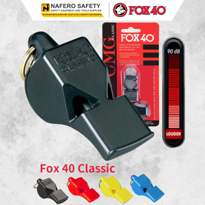 Peluit Fox 40 Pluit Wasit Parkir Pramuka Security 115 dB - Warna Hitam ...