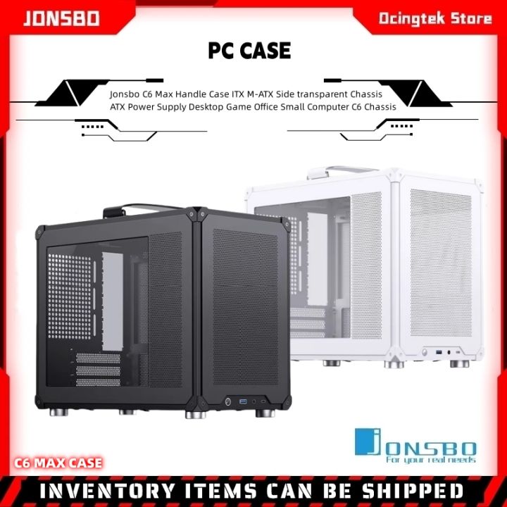 Jonsbo C6 Max Handle Case ITX M-ATX Side transparent Chassis ATX Power ...