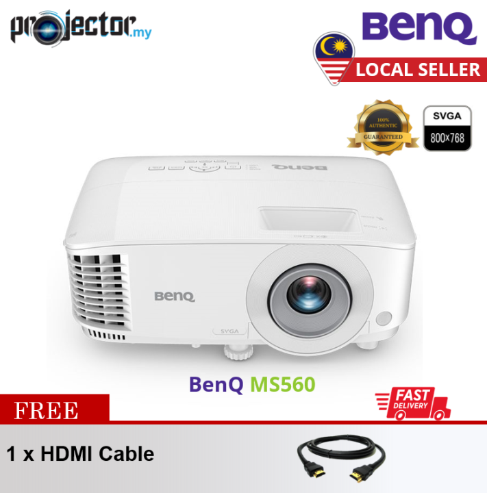 BenQ MS560 SVGA 4000 ANSI Lumens DLP Business Projector, Office ...