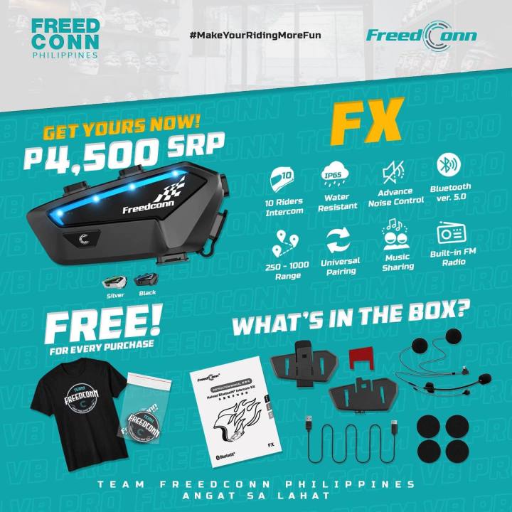 FX INTERCOM FREEDCONN FOR HELMET | Lazada PH