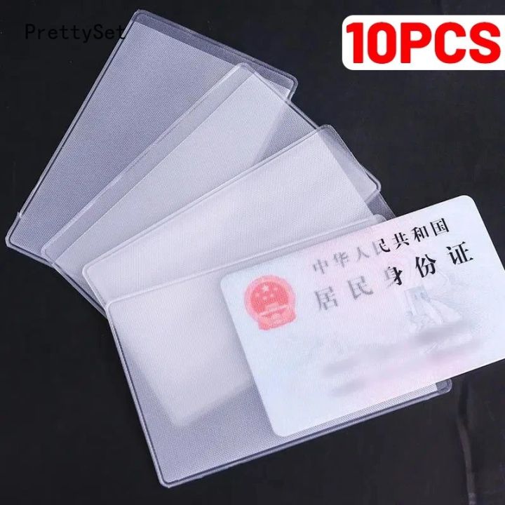 【PrettySet】10Pcs PVC Transparent Card Holder Bus Business Case Bank ...
