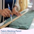 Chalk Pencil for Fabric Marking,2mm Ultra Fine Refillable Sewing Fabric ...