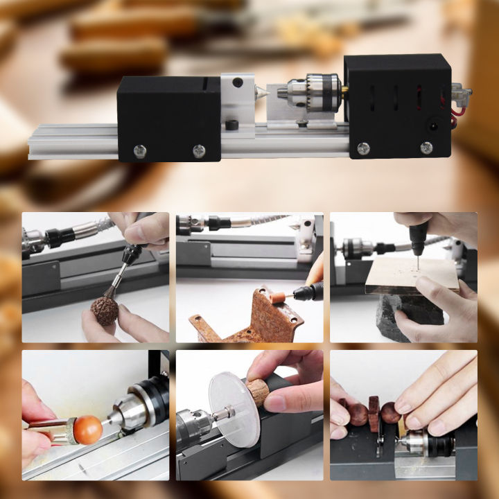 Mini lathe machine Wood lathe Mini Lathe Beads Machine Woodworking ...
