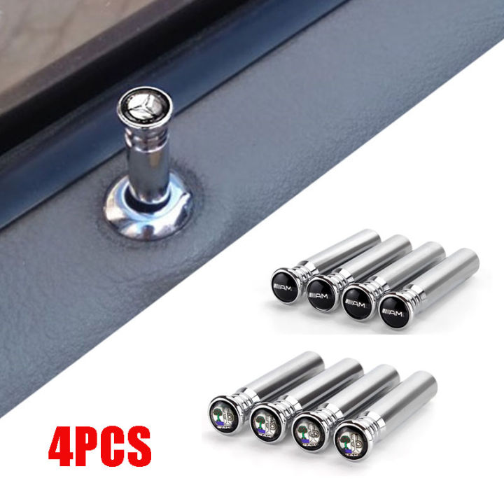 4Pcs/Set Metal Car Door Lock Knob Pull Pins Cover For Mercedes Benz ...