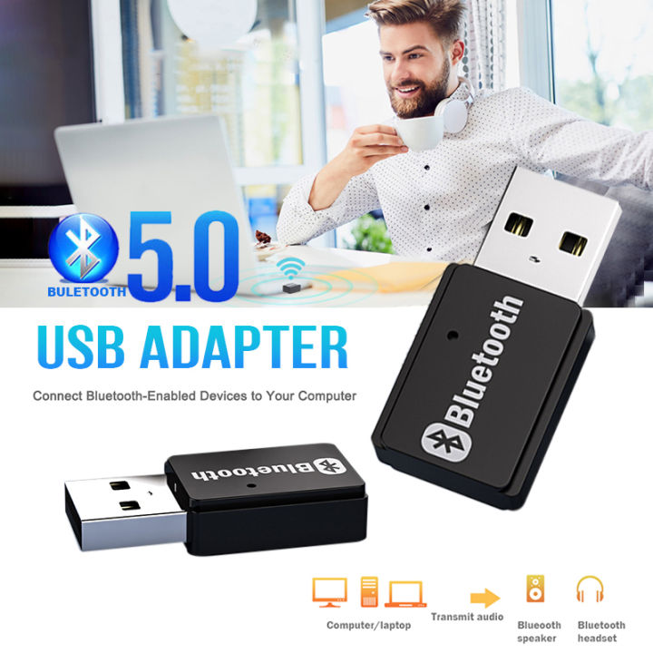 USB Bluetooth Audio Adapter 5.0 Transmitter Receiver Dongle for ...