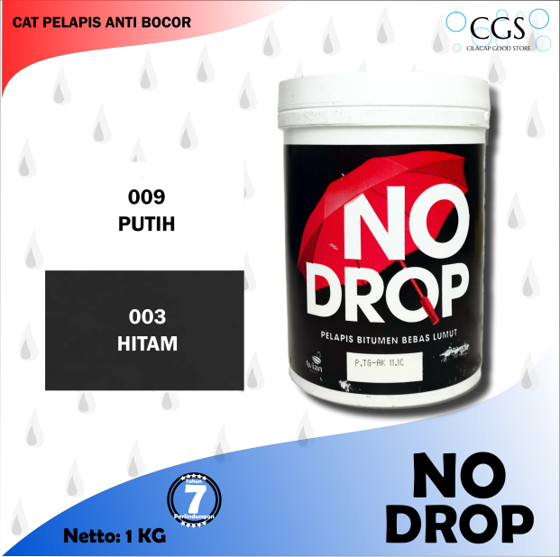 NO DROP HITAM 1Kg Pelapis Anti Bocor Waterproofing / no drop warna ...