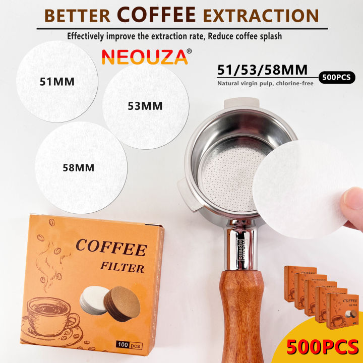 NEOUZA Coffee Paper Filter Round for Espresso Machine Portafilter Moka ...