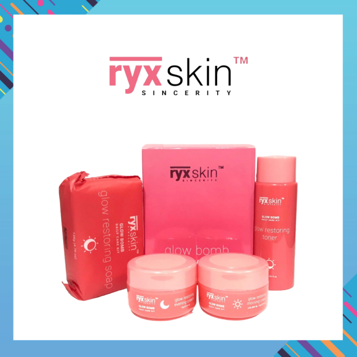RyxSkin Glow Bomb Daily Care Kit (Ryx Clear Bomb Advanced Exfoliating ...