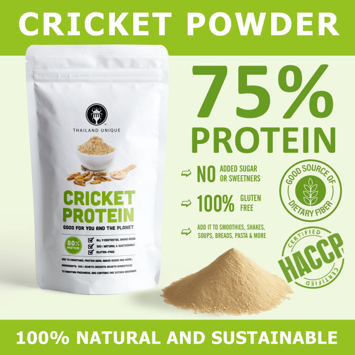 Cricket Powder 75% Protein (ผงโปรตีน 75 % จากจิ้งหรีด) : 100 กรัม ...